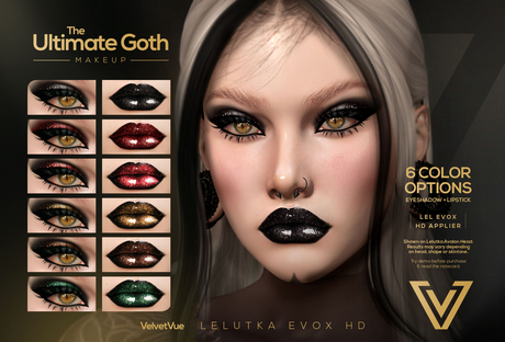 Second Life Marketplace - [ VelvetVue ] The Ultimate Goth Makeup
